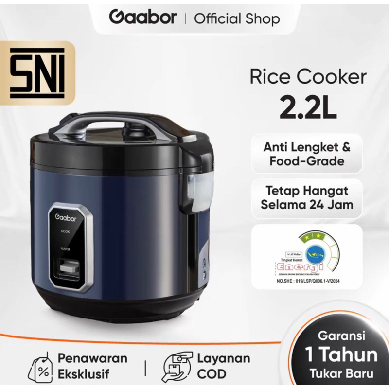 Jual Gaabor Rice Cooker Magicom 400W 2,2L Anti Lengket Serbaguna ...