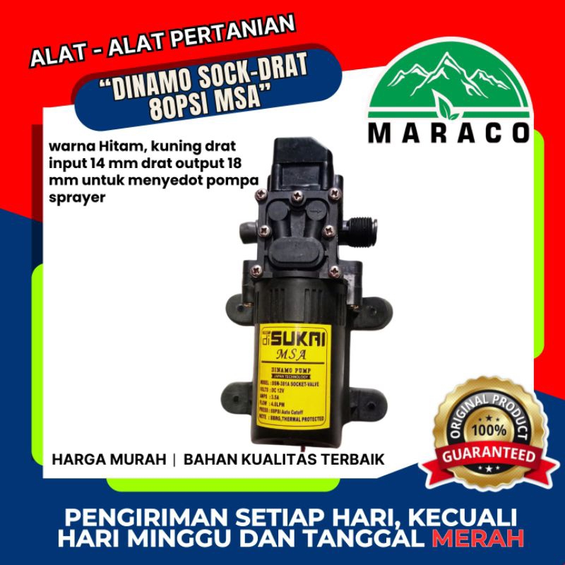 Jual DINAMO POMPA SOCK DRAT 80 PSI MSA ( dinamo sprayer, cuci mobil ...