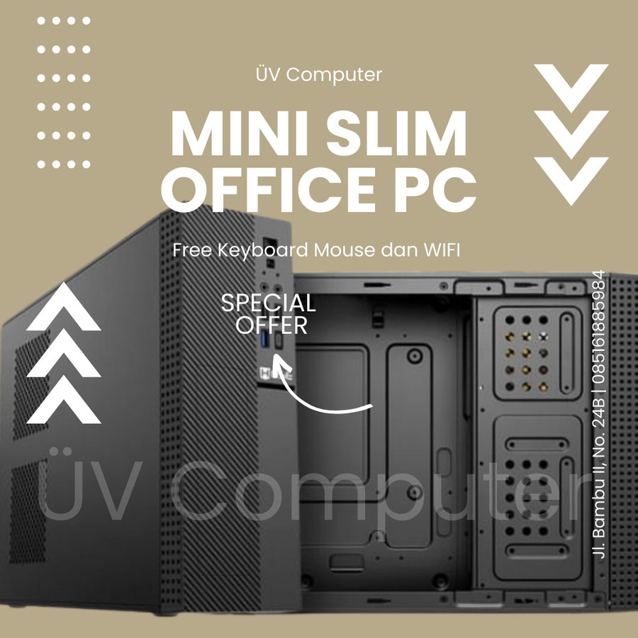 Jual Rakitan UV Computer AMD MINI SLIM Admin PC Office Kantor Komputer Staff Sekolah Athlon ...