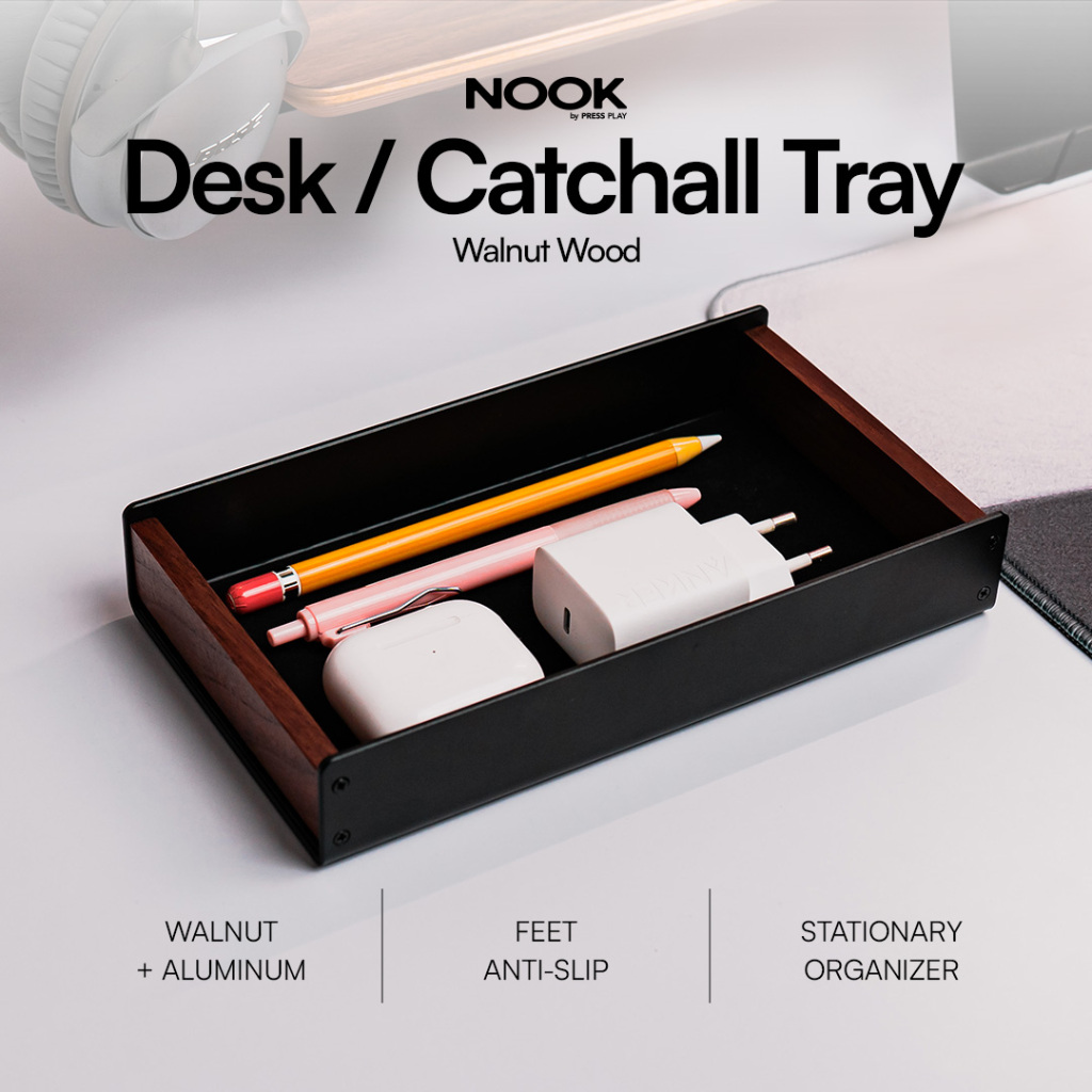 Jual NOOK Catchall Tray Walnut Wood Nampan Serbaguna by Press Play ...