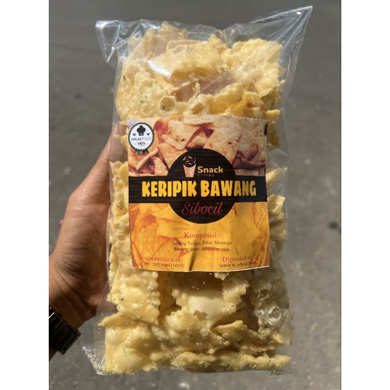 Jual KERIPIK BAWANG 500Gr pangsit Keripik Pangsit Bawang cemilan ...