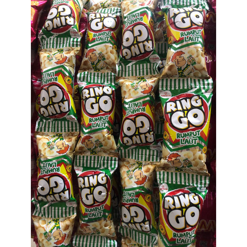 Jual [RINGGO] Snack Rasa Rumput Laut 500-an (1 Renteng isi 10 Pcs ...