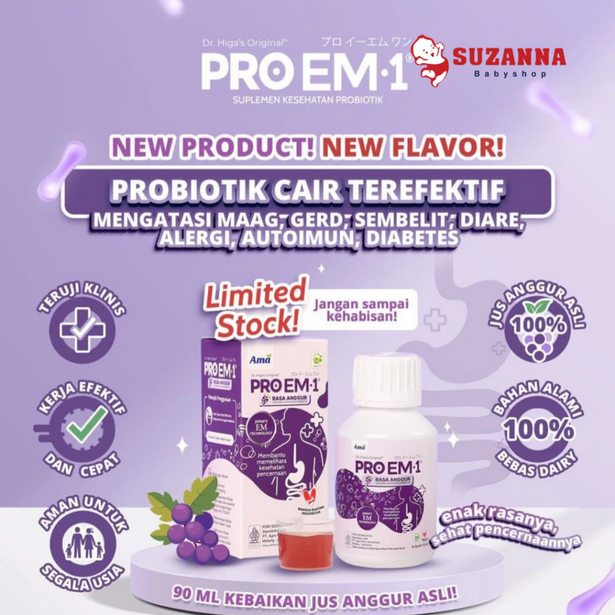 Jual Pro EM Probiotik 90ml -- Rasa Anggur | Shopee Indonesia