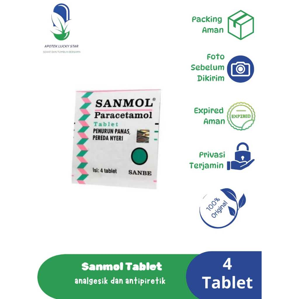 Jual Sanmol 500 mg Strip 4 Tablet | Shopee Indonesia