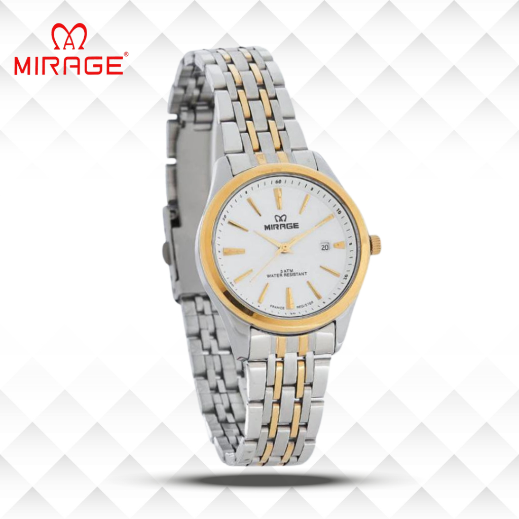 Jual Mirage Jam Tangan Wanita Analog 8779 L Silver Gold Original ...