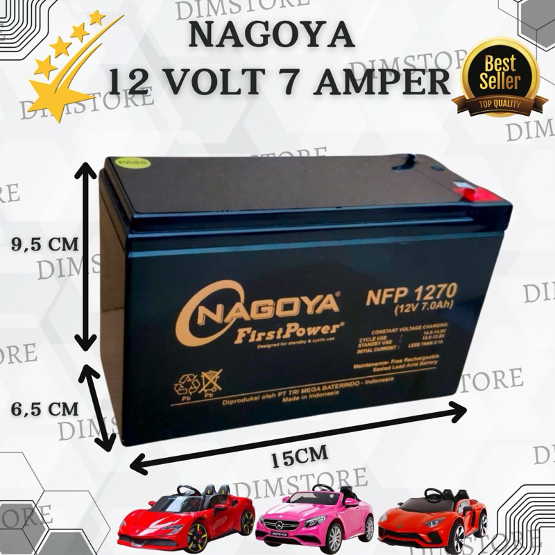 Jual AKI VRLA NAGOYA 12 VOLT 7 AMPER BATERAI NAGOYA 12V 7A BATERAI ACCU ...