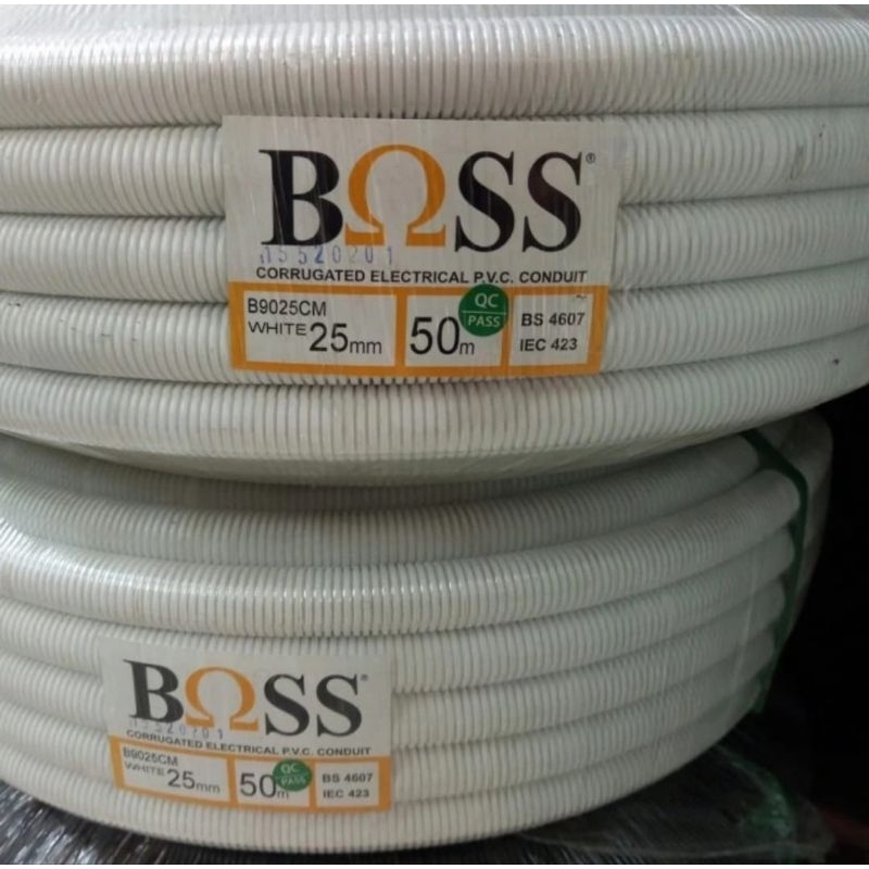 Jual Flexible Conduit PVC Boss 25 mm Putih / Flexible Conduit 25mm Boss ...