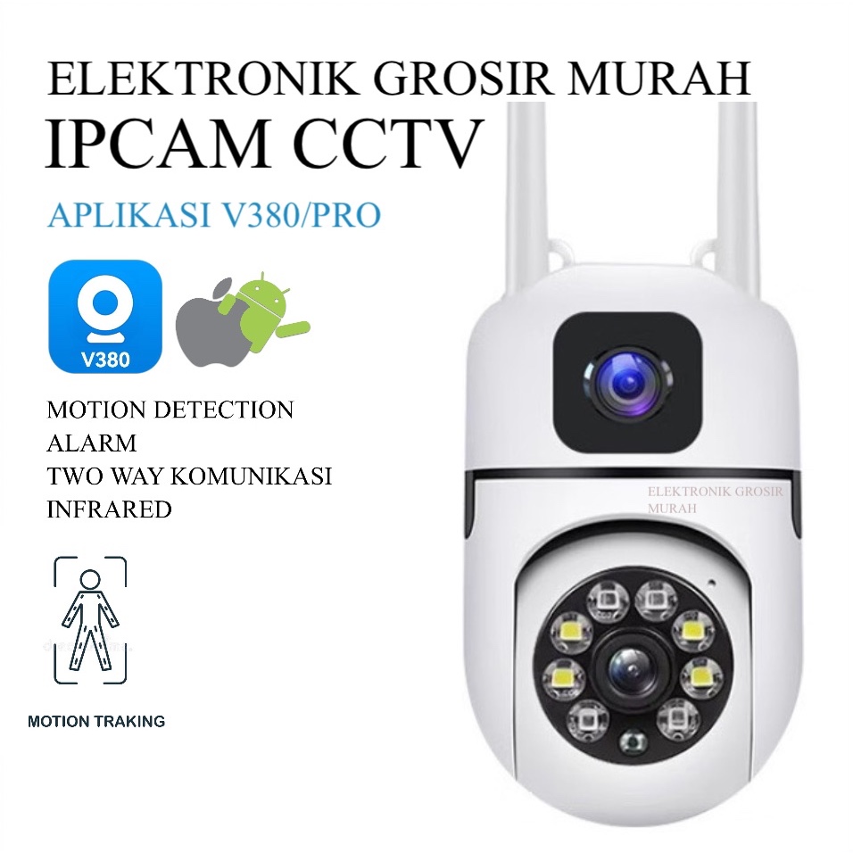 Jual V380/PRO Kamera Cctv PTZ 8MP Alarm mini Dual Lensa Sensor infrared 360 Rotation Motion ...