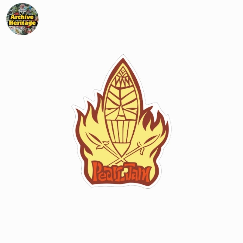 Jual sticker Pearl Jam band rock tiki god stiker | Shopee Indonesia