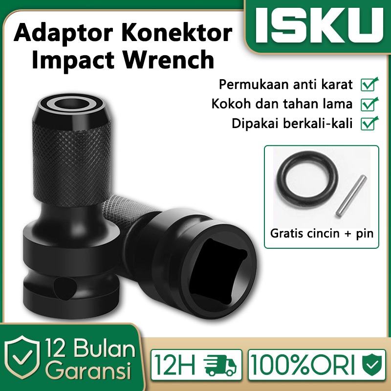 Jual ISKU Konektor Mata Obeng Adapter Impact Wrench 1/2 Inch ke 1/4 ...