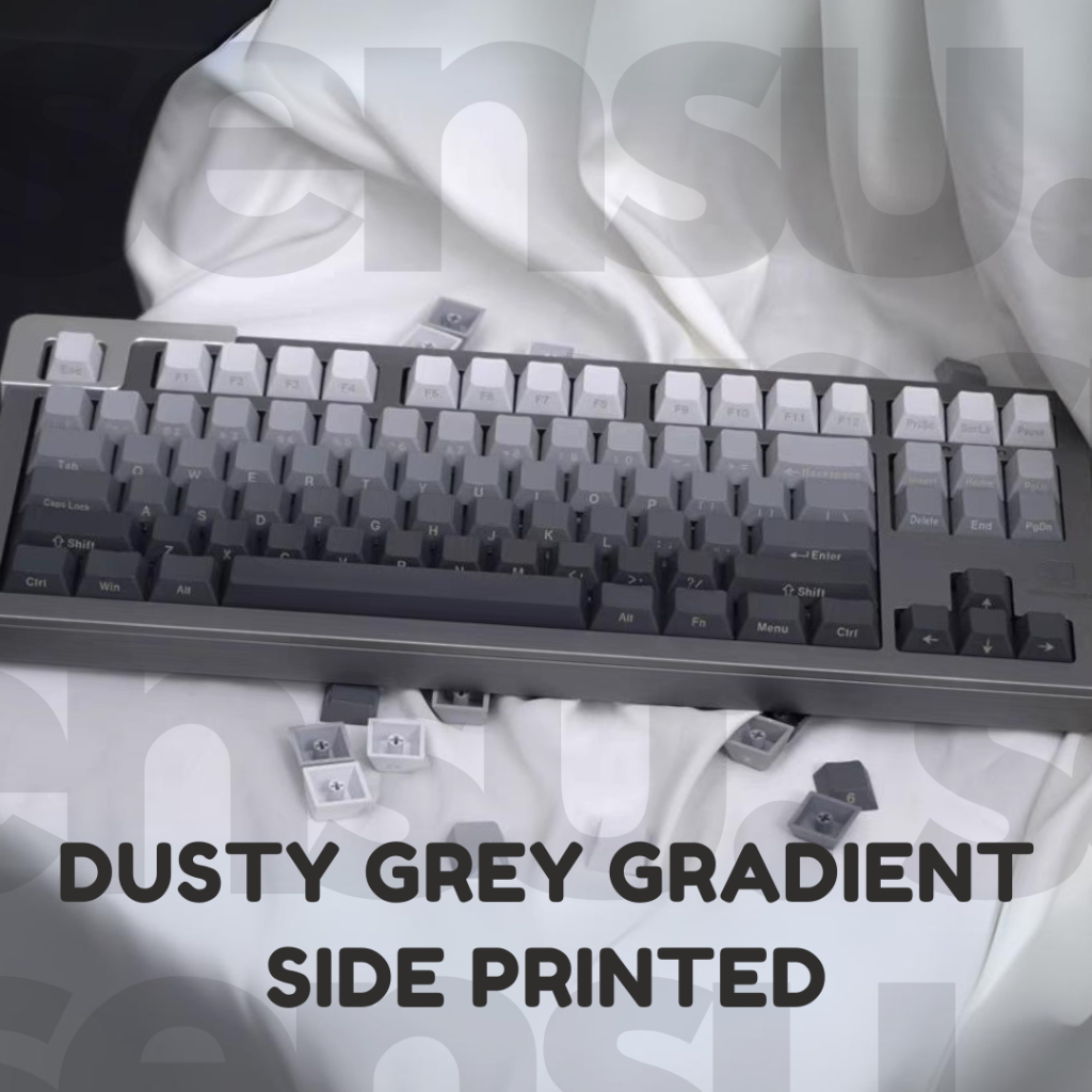 Jual Dusty Grey Gradient Side Printed Keycaps - Cherry Profile - 125 ...