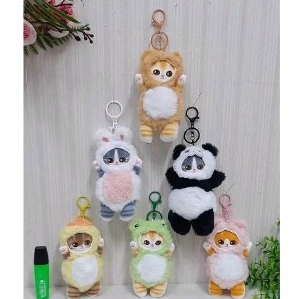 Jual gantungan kunci boneka ganci kucing mofusand mofusan kucing belang ...