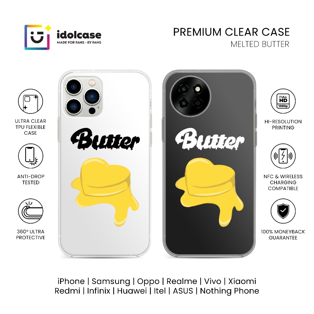 Jual Clear Case MELTED BUTTER Bahan Tebal Banyak Varian Model NFC And ...