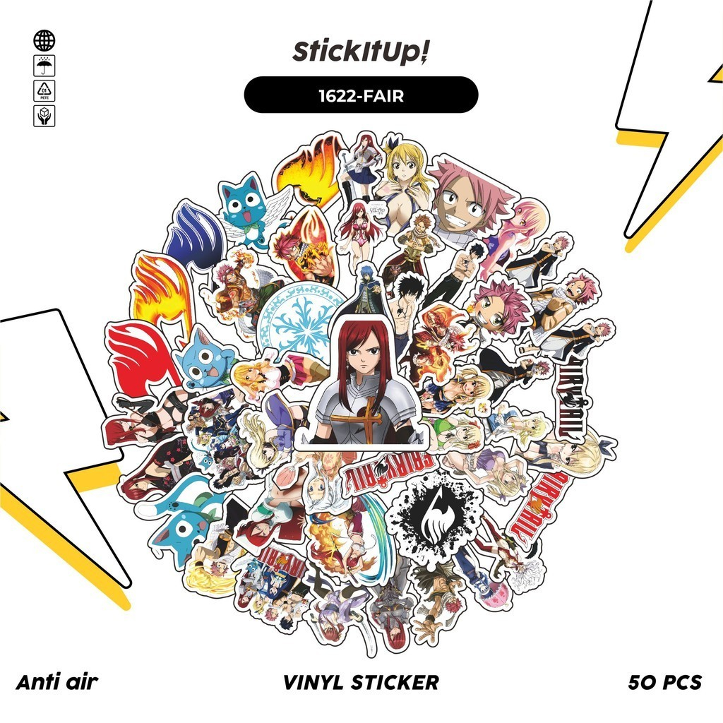 Jual COD 100 Pcs Stiker Pack ANIME SERIES FAIRY TAIL CHARACTER MIX Lucu ...