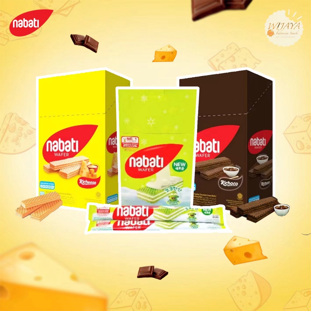 Jual NABATI WAFER 500 (1 box isi 20pcs) RICHOCO NABATI WAFER COKLAT ...