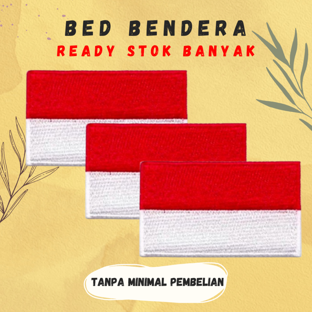 Jual BED BENDERA/ EMBLEM BENDERA/ BED BENDERA INDONESIA/ BENDERA ID ...