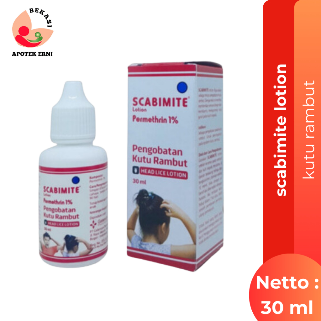 Jual scabimite lotion 30 ml, menghilangkan kutu rambut | Shopee Indonesia