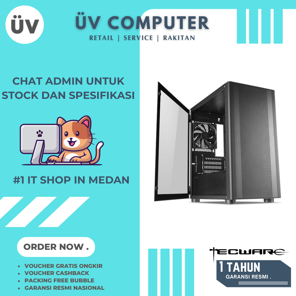 Jual Casing Gaming PC Komputer Tecware Flatline MK II 2 | Mini Tower ...