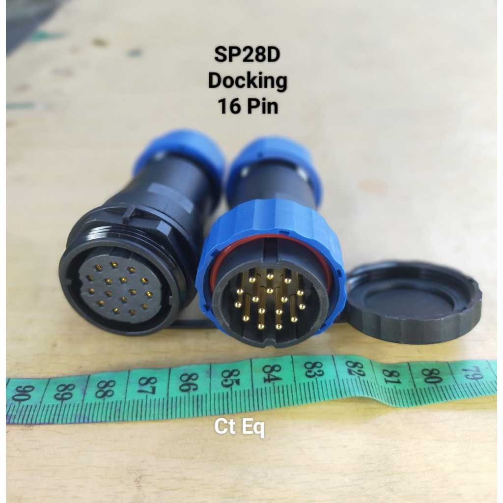 Jual SP28D 16 Pin Plug n Socket IP68 Docking Panel Mount konektor ...