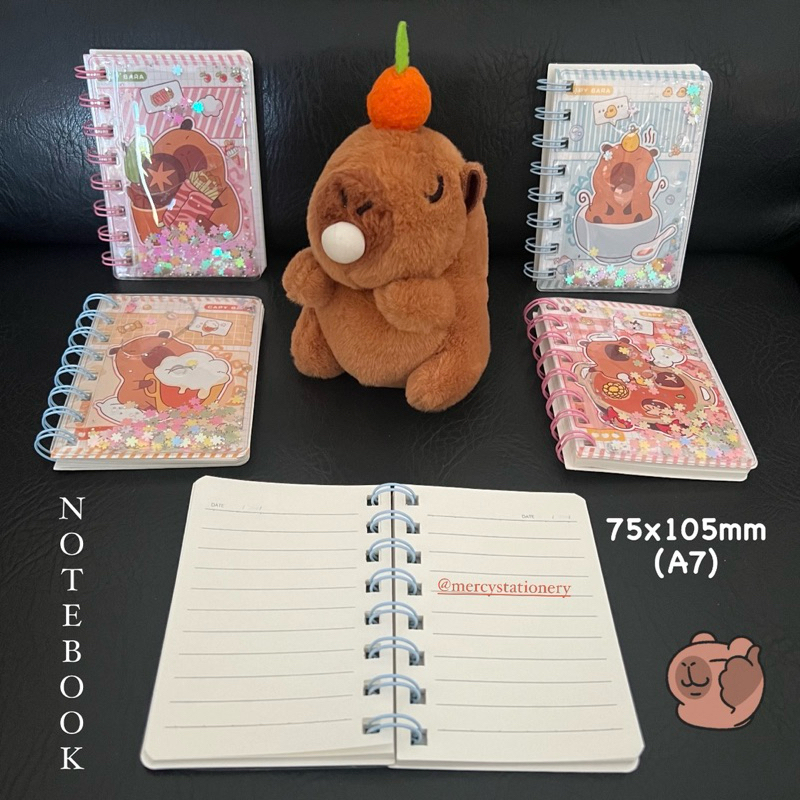 Jual Notebook Capybara Spiral Memo Glitter Air A7 | Shopee Indonesia