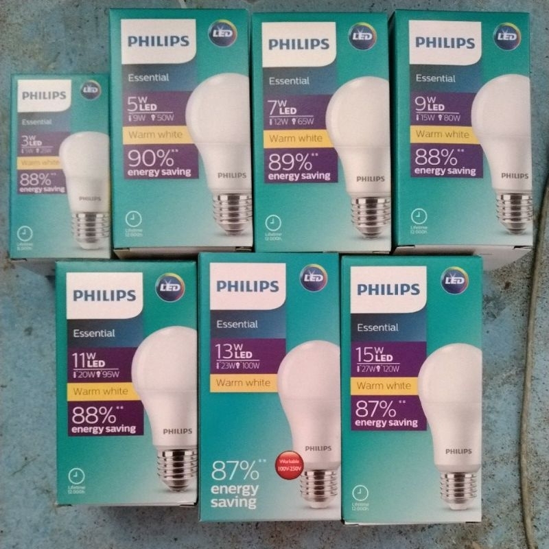Jual Philips Lampu Led Warm White Kuning 3w,5w,7w,9w,11w,13w,15w /led philips nyala kuning kota ...