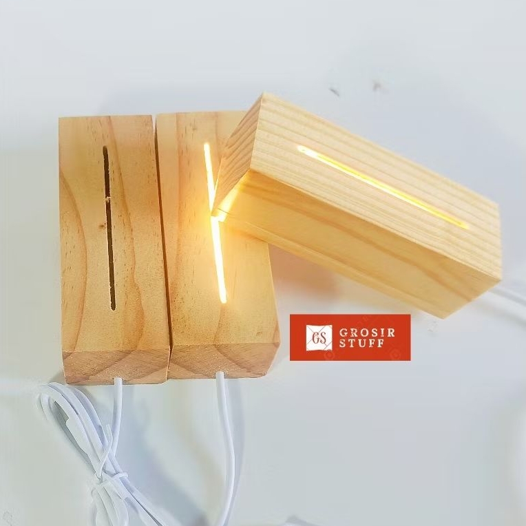 Jual Stand Led A7/ Tatakan lampu hias acrylic / Base wood acrylic ...