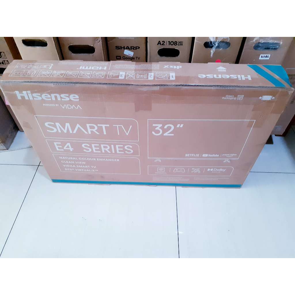 Jual LED 32" inch HISENSE 32E4H Smart TV NEW Garansi Resmi | Shopee ...