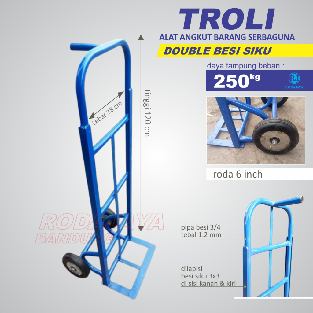 Jual Trolley Multifungsi serbaguna / double besi siku / daya tampung ...
