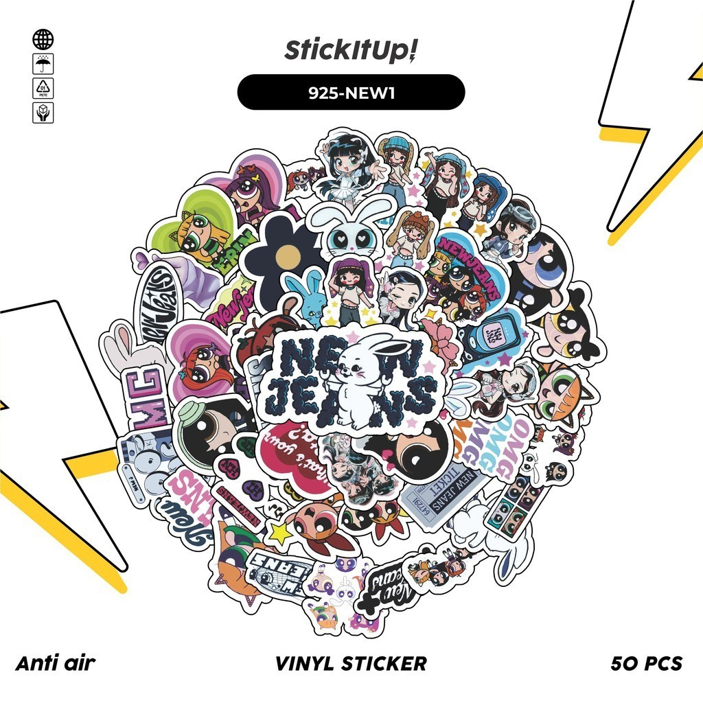 Jual COD 50 Pcs Stiker Pack NEW JEANS 01 Lucu Aesthetic Vynil ...