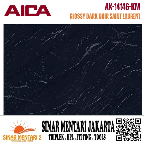 Jual AICA HPL AS/AK 14146 KM Glossy Dark Noir Saint Laurent | Shopee Indonesia