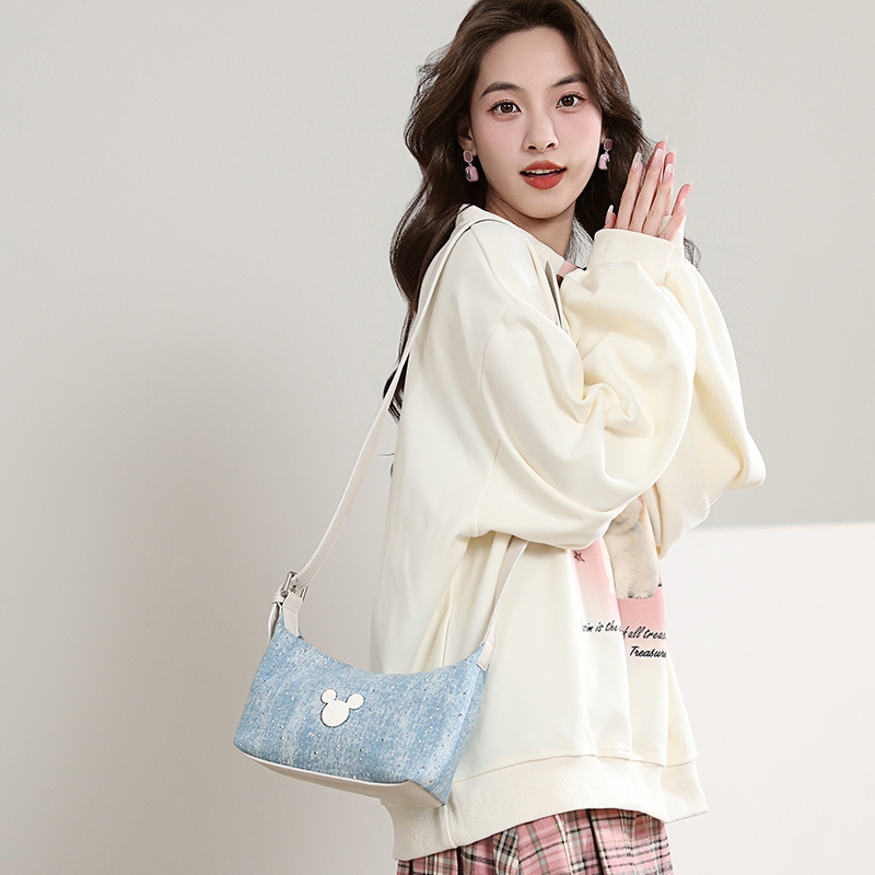 Jual Mesuca Megos Disney Mickey Denim Sling Bag - Sling Bag Disney ...