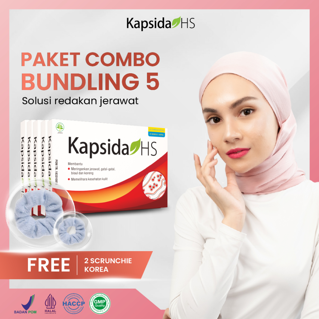 Jual PROMO BUNDLING 5 KAPSIDA HS FREE 2 SCRUNCHIE KOREA – Obat Jerawat ...