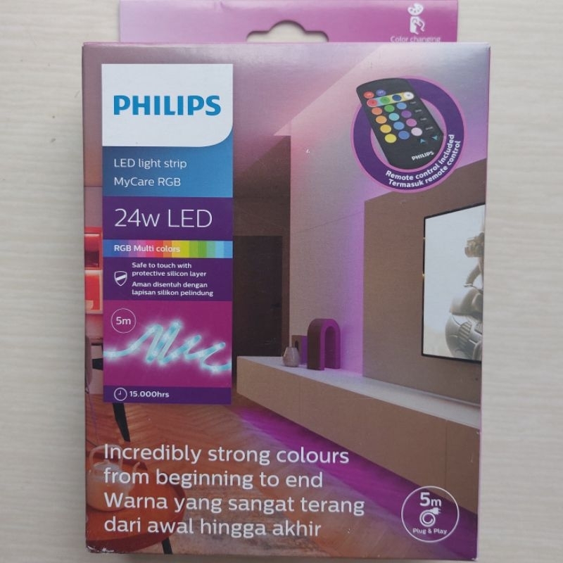 Jual PHILIPS Lampu LED Light Strip MyCare RGB Multi Colors Warna DC 24V ...