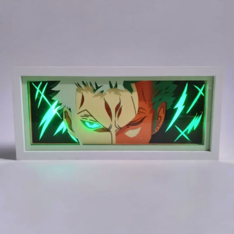 Jual Lampu LED Anime Lightbox 3D One Piece - Roronoa Zoro Light Box ...