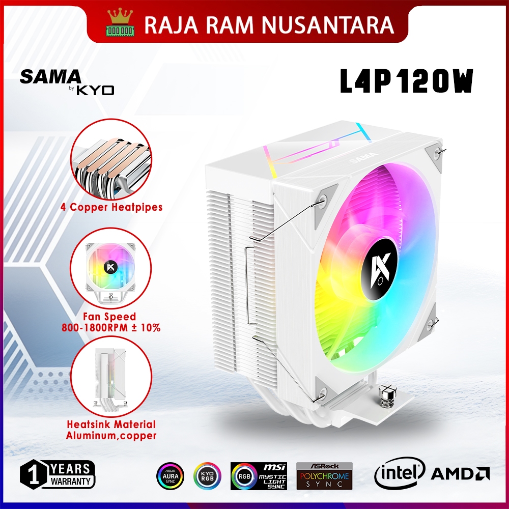 Jual KYO SAMA L4P120W CPU COOLER ARGB FAN PROCESSOR COOLER ARGB 4 ...