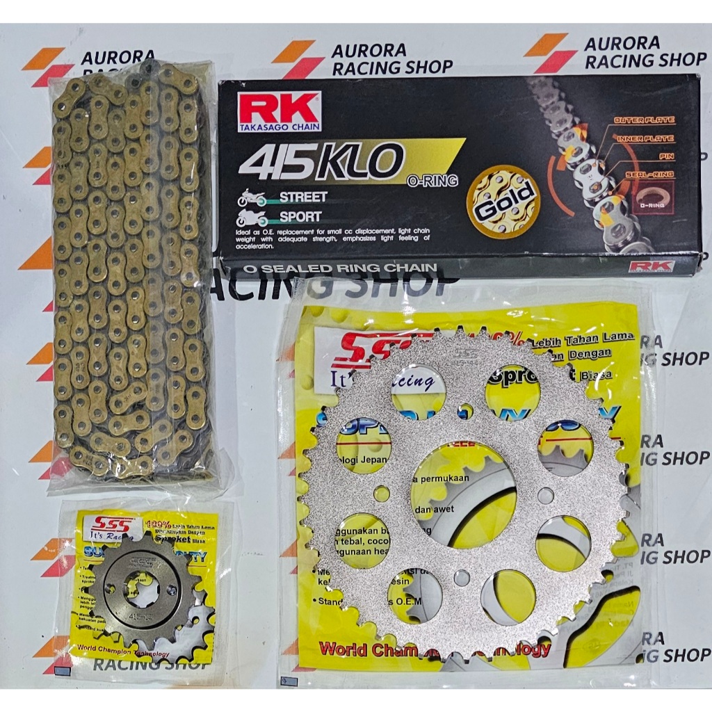 Jual GEAR SET SSS 415 SUZUKI GSX R 150 / GSX S 150 / BANDIT S 150 & RANTAI RK O RING 415 KLO ...