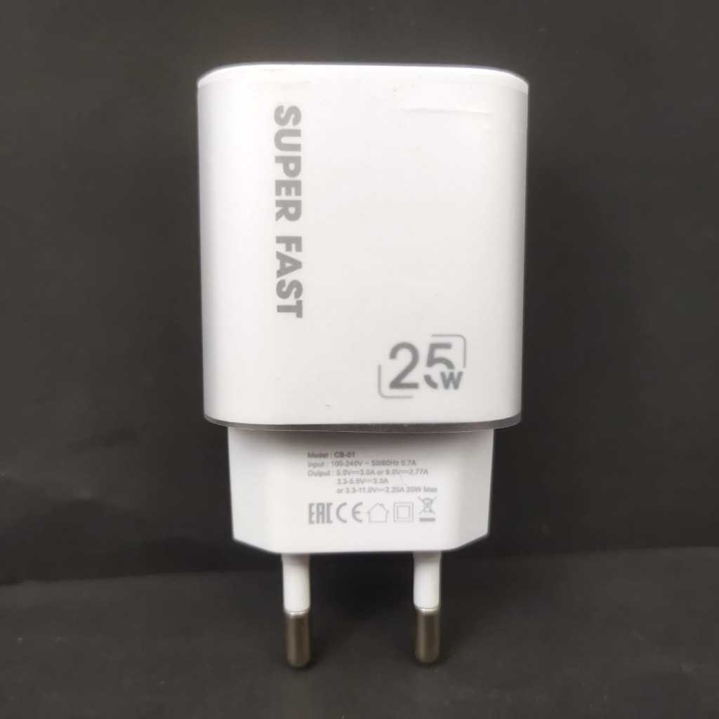 Jual ADAPTOR 25 WATT SUPER FAST ADAPTOR 25W PD UNIVERSAL USB TYPE C ...