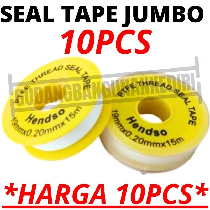 Jual [10PCS] Seal tape ukuran besar jumbo ptfe thread seal tape hendso ...