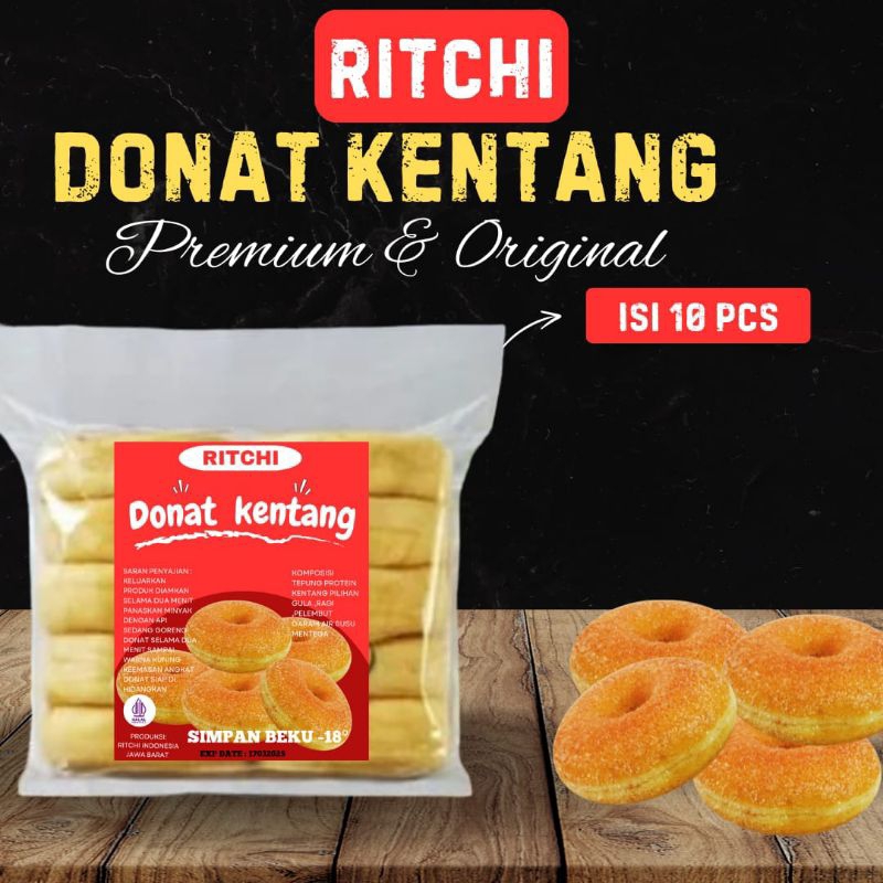 Jual PROMO !! Donat Kentang Ritchi Isi 10 Pcs | Shopee Indonesia