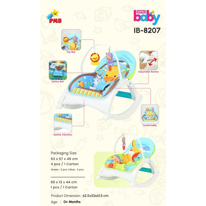 Jual PMB ROCKING CHAIR IORA BABY IB-8207 | Shopee Indonesia