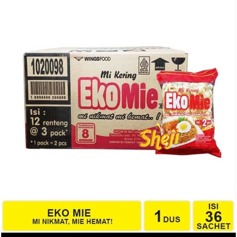 Jual 1 dus ekomie kering Eko mie renceng isi 36 bungkus | Shopee Indonesia