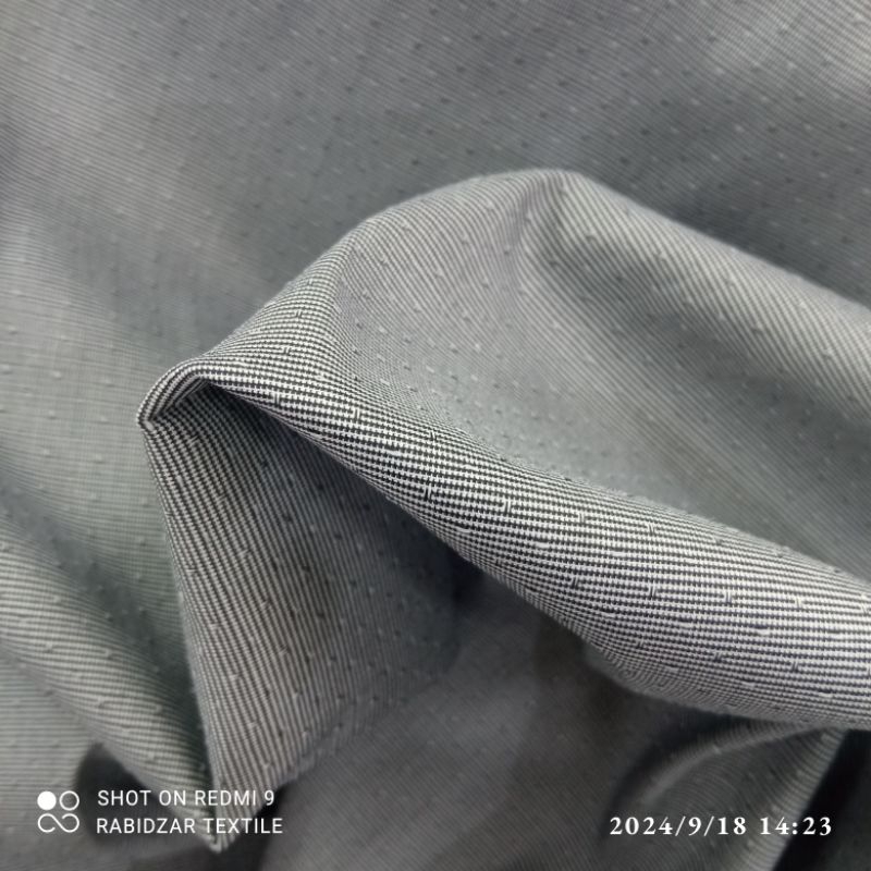Jual KAIN KATUN DOBBY BINTIK GREY PREMIUM ITALY | Shopee Indonesia