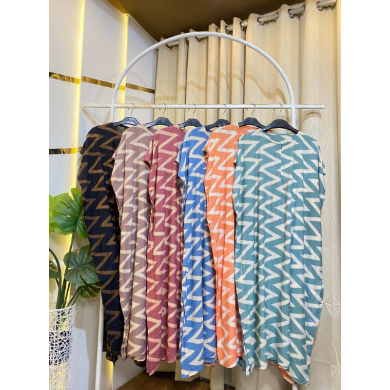 Jual New Arrival daster soft motif zig zag jumbo dan pastinya busui ...