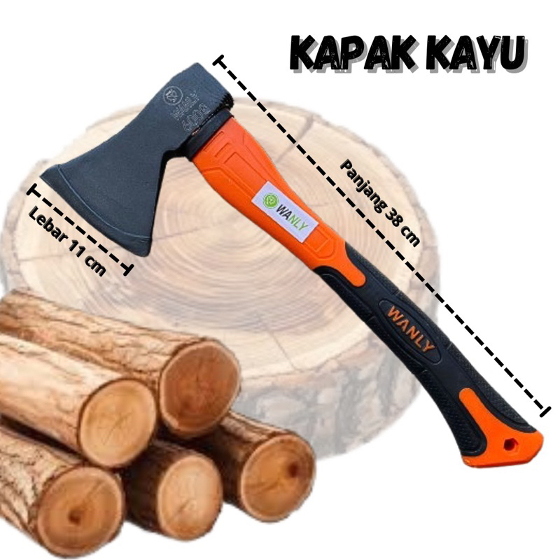 Jual Kampak Wanly Pemotong Kayu gagang Fiber -Kampak Pemotong Kayu ...