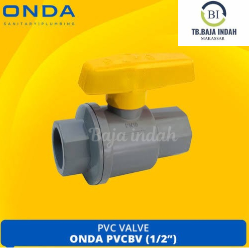 Jual BALL VALVE PVCBV 1/2" Onda Polos Stop Kran Plastik PVC Kuning 1/2 | Shopee Indonesia