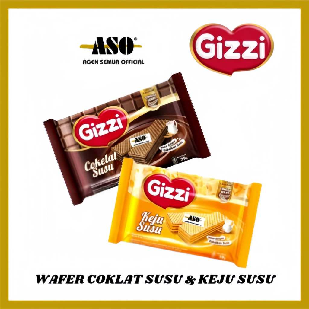 Jual WAFER GIZZI COKLAT KEJU SUSU 39gr PROMO !!! | Shopee Indonesia