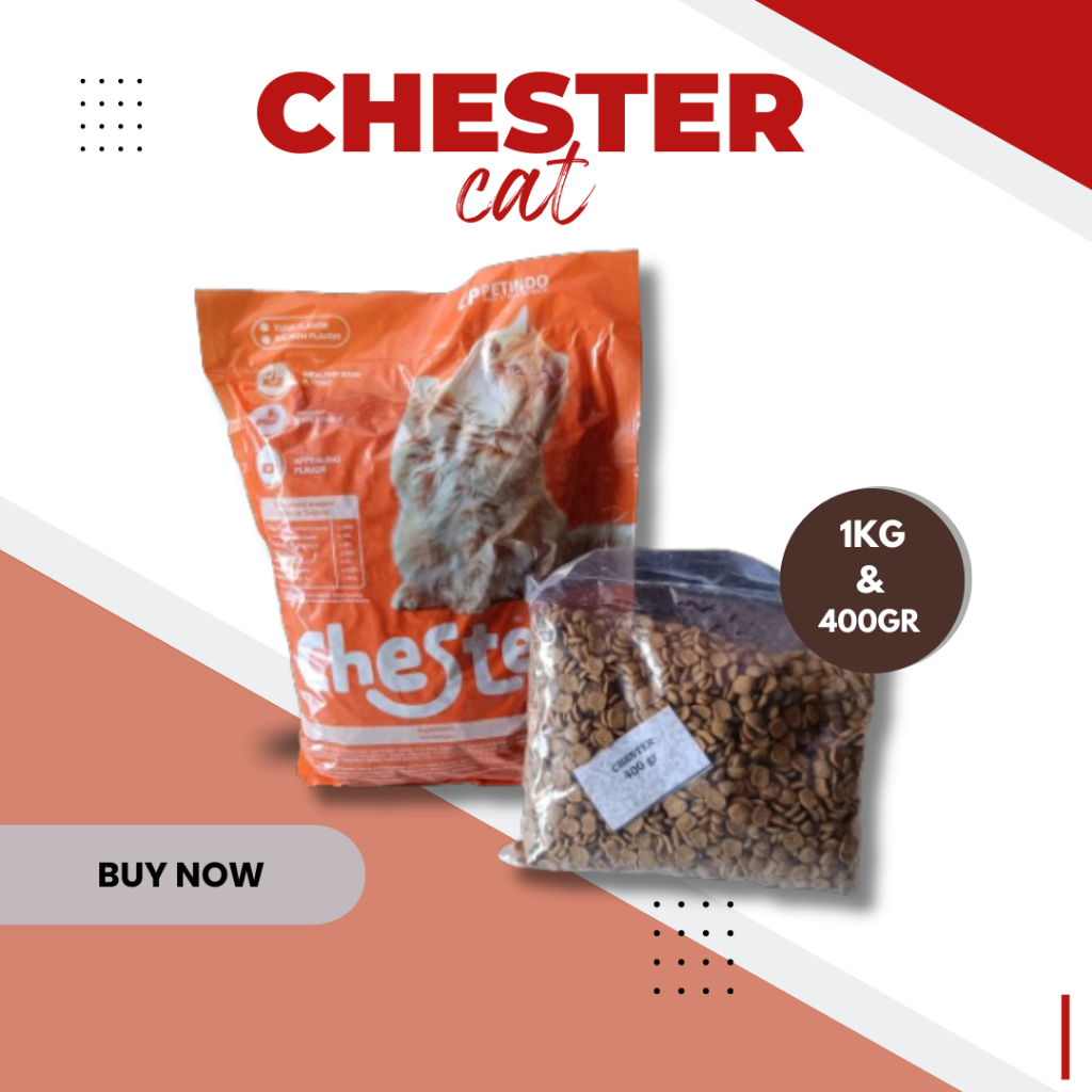 Jual CHESTER CAT MAKANAN KUCING KEMASAN 400Gr & 800Gr | Shopee Indonesia