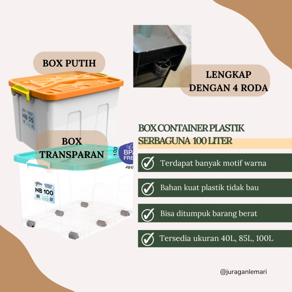 Jual BOX CONTAINER PLASTIK SERBAGUNA COCOK UNTUK TEMPAT MENTIMPAN ...