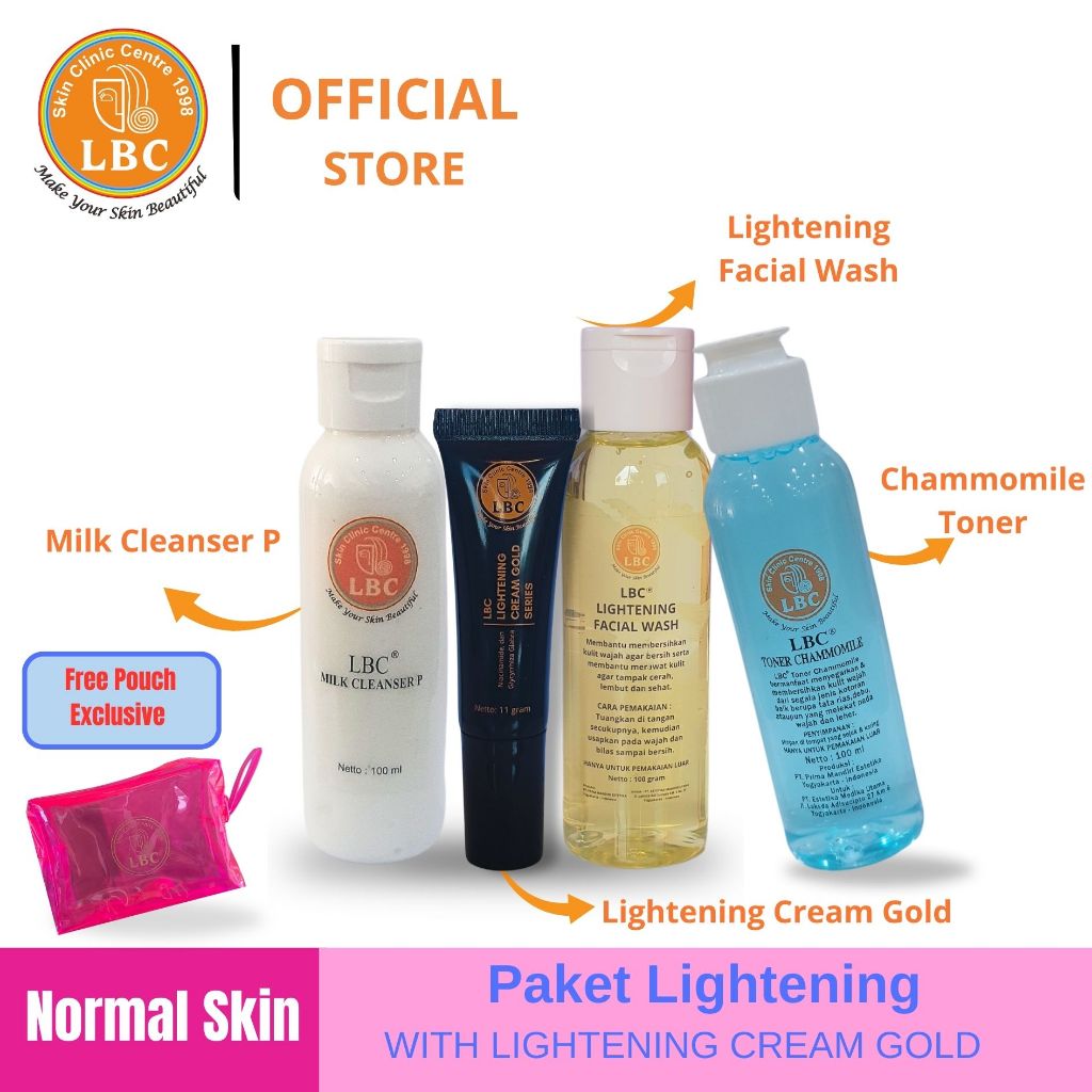 Jual Paket Skincare - LBC Super Lightening for Normal Skin (FREE POUCH ...