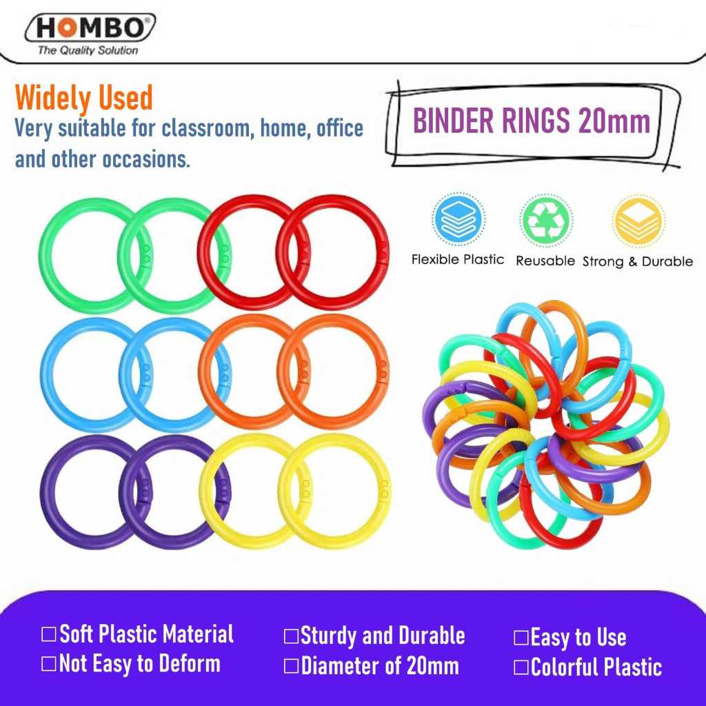 Jual Plastik Binder Books Ring / Plastik Binding 20mm O Ring Hombo ...